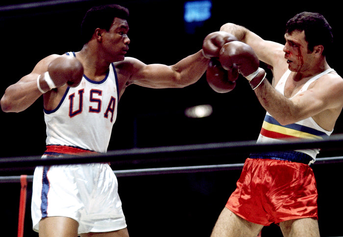 George Foreman Fighting in Olympics | Neil Leifer Photography