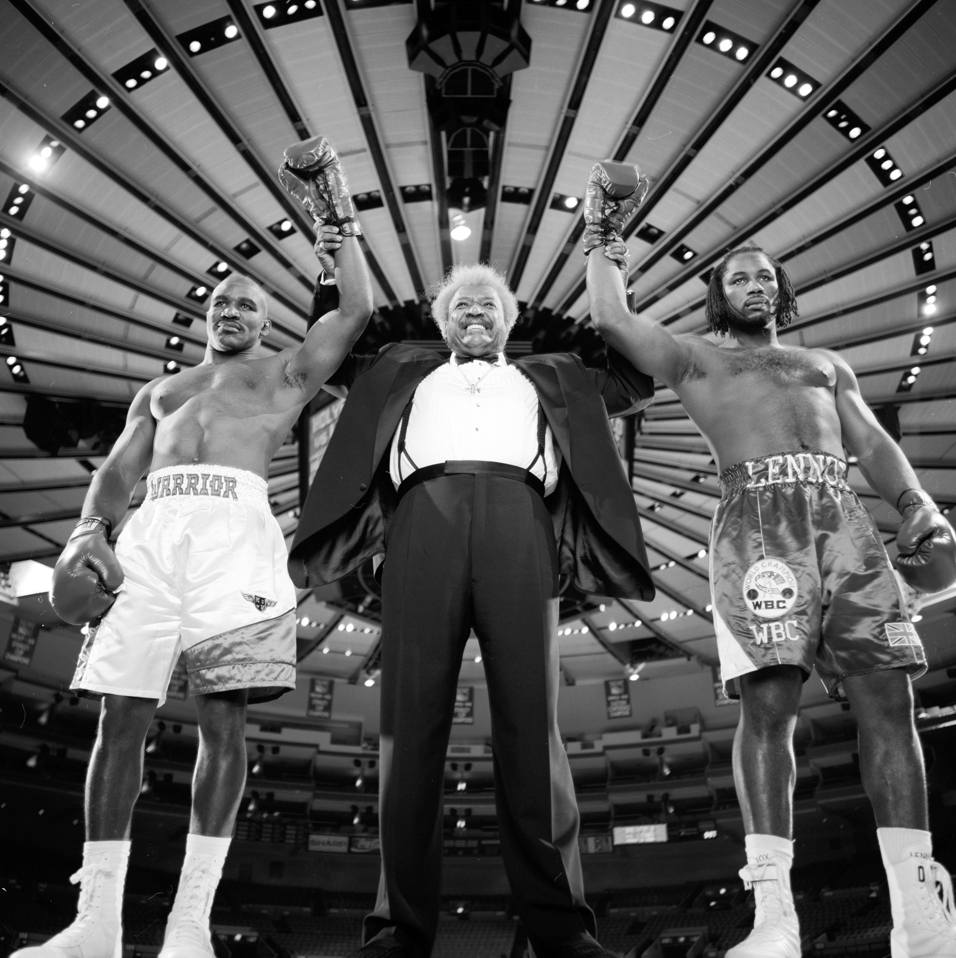 Evander Holyfield and Lenox Lewis with Don King | Neil Leifer Photography